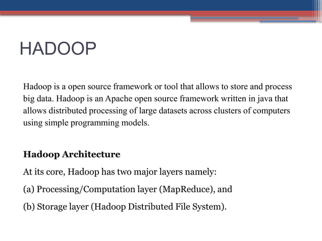 Case study on big data | PPTX | Databases | Computer Software and Applications