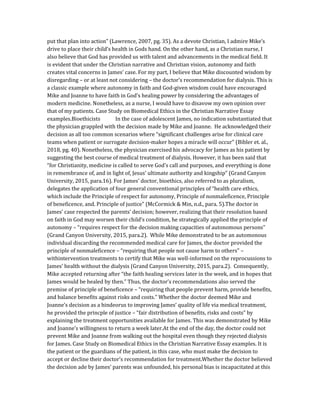 Case Study on Biomedical Ethics in the Christian Narrative Essay.docx ...