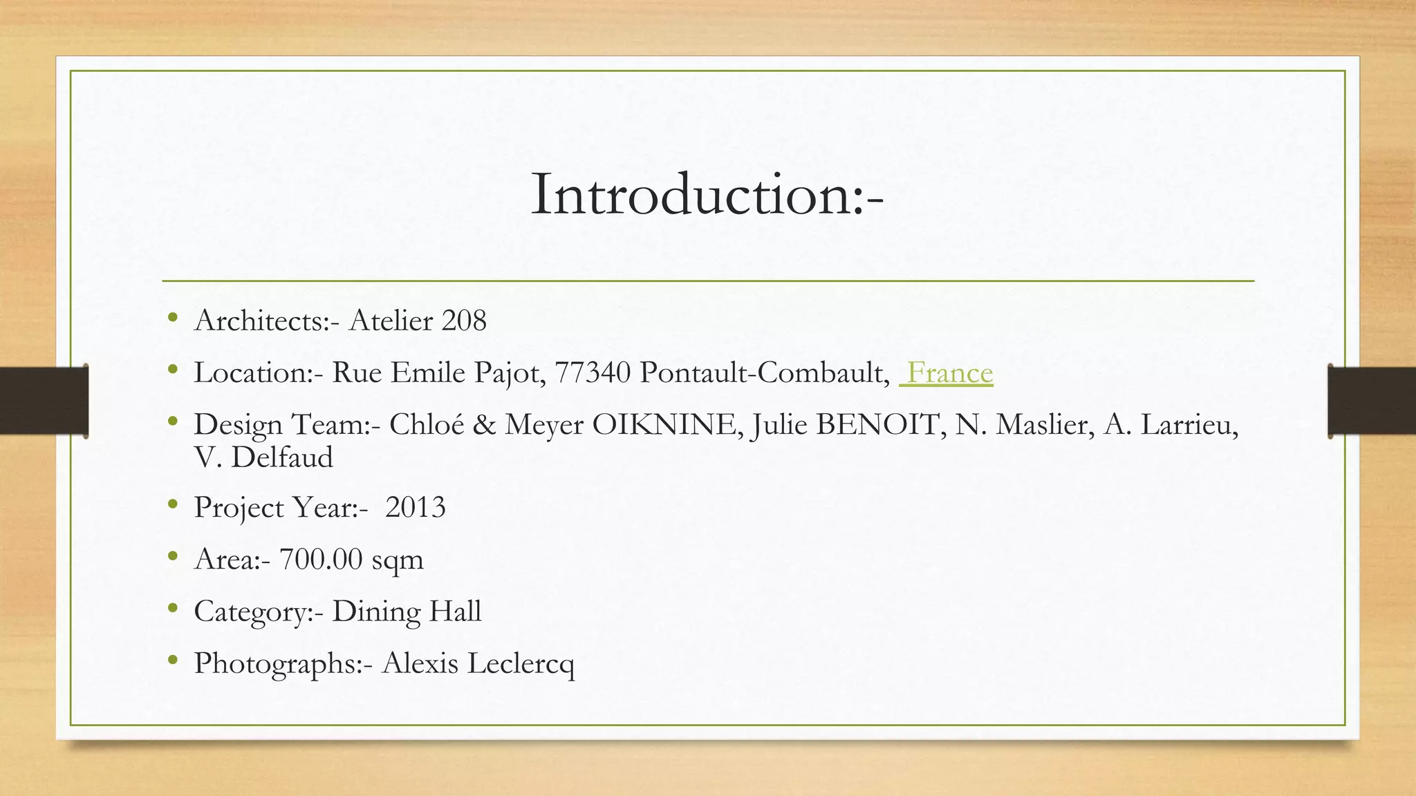 Case study on canteen design | PDF