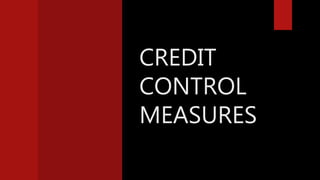 Case study on cash & credit control | PPTX