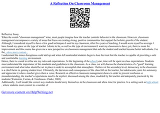 Case Study On Classroom Management | PDF