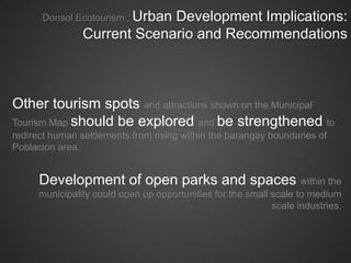Case study on community based ecotourism activities in donsol, sorsogon ...