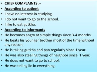 Case study on conduct disorder | PPTX