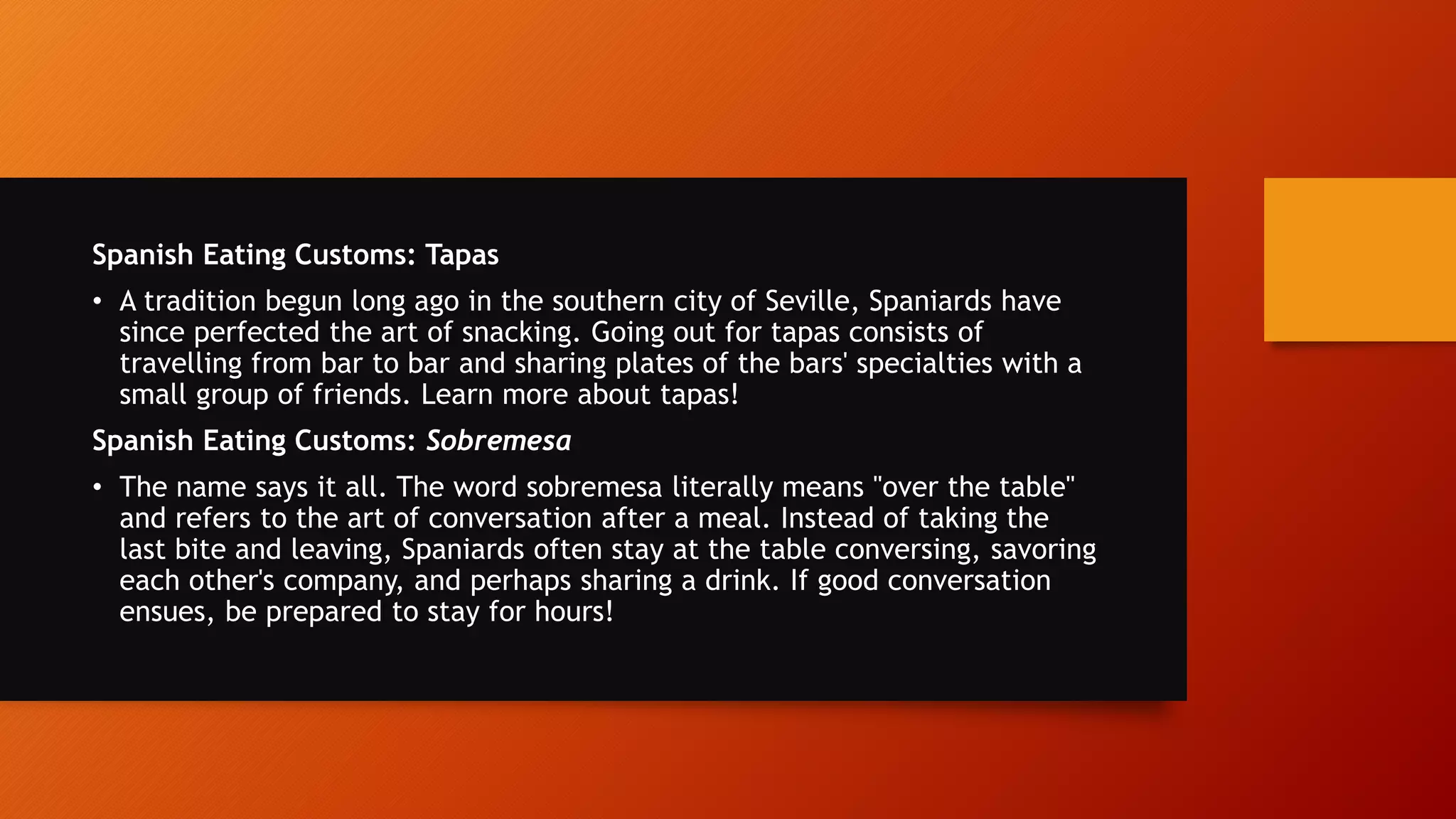 Case study on culinary history of spain & popularity of tapas | PPTX