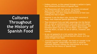 Case study on culinary history of spain & popularity of tapas | PPTX