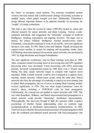 Case study on deep learning | DOCX