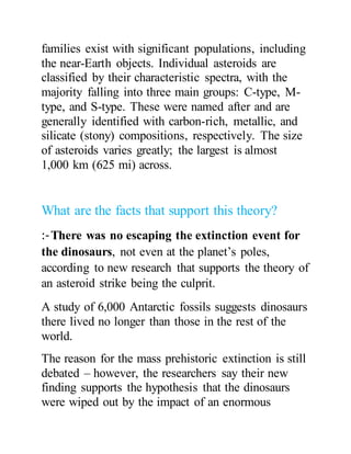 Case study on dinosaurs | DOCX