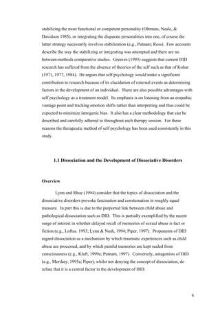 Case Study on Dissociative Identity Disorder Sample | PDF