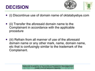 Case Study On Domain Name Dispute | PPT