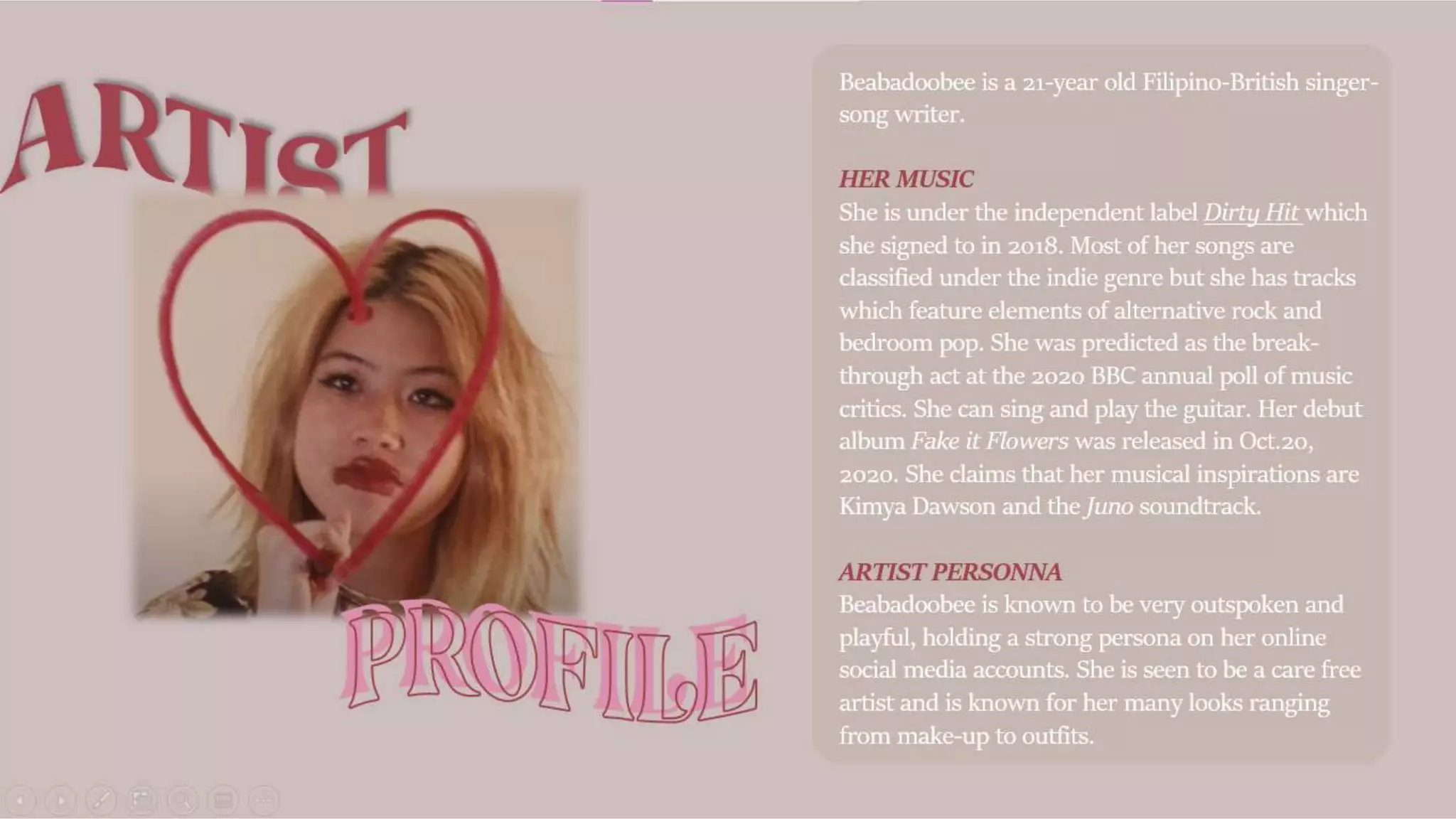 Case study one care beabadoobee mv | PPTX