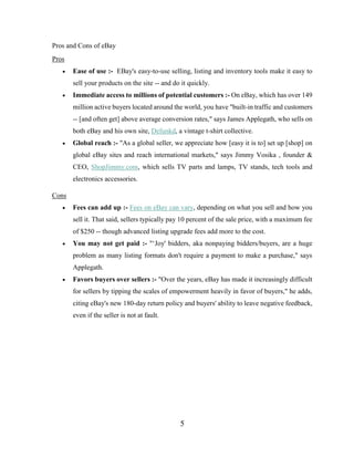 Case study on ebay.com