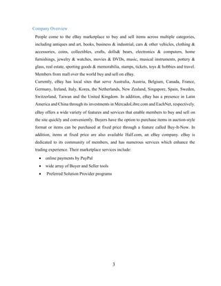 Case study on ebay.com