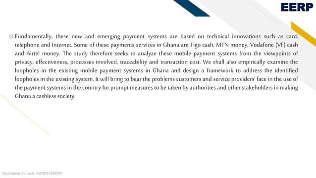 Case study on E-Payments | PPTX