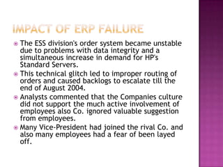 Case study on erp failures | PPTX