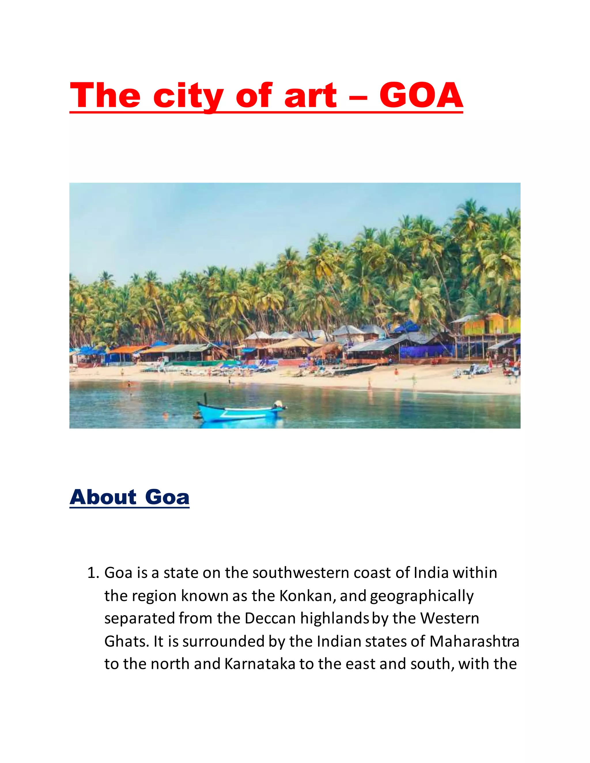 Case study on goa india | DOCX