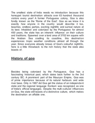 Case study on goa india | DOCX