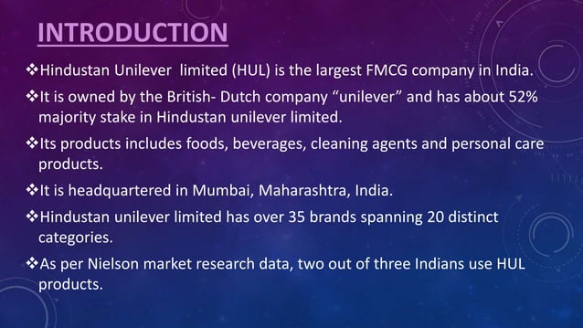 Case study on HUL | PPTX | Business | Business and Finance