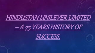 Case study on HUL | PPTX