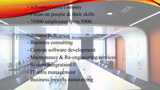 Case study on infosys technologies – the best | PPTX