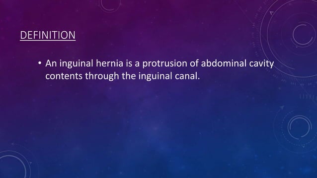 Case study on inguinal hernia | PPTX