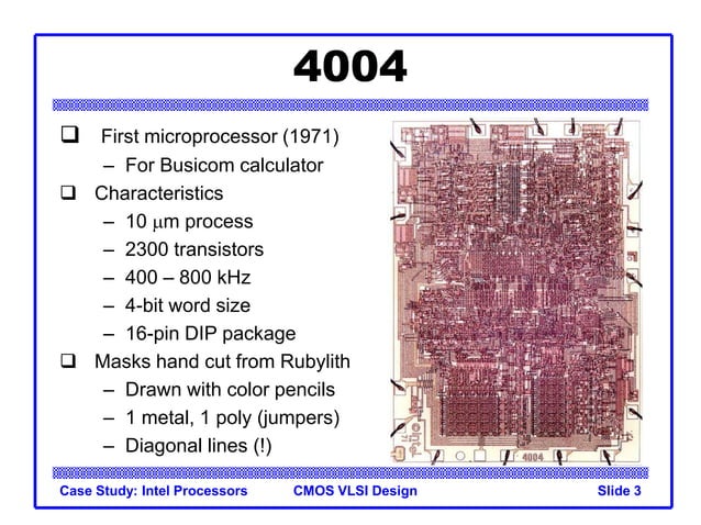 Introduction to CMOS VLSI Design(Case Study On intel Processors).ppt