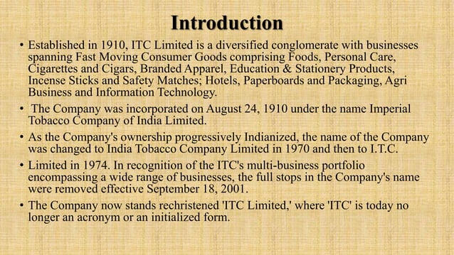 Case Study on ITC.pptx | Business | Business and Finance