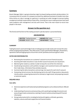 Case studies on job analysis | PDF