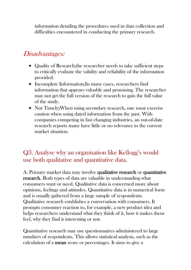 Case study on kellogg | DOCX