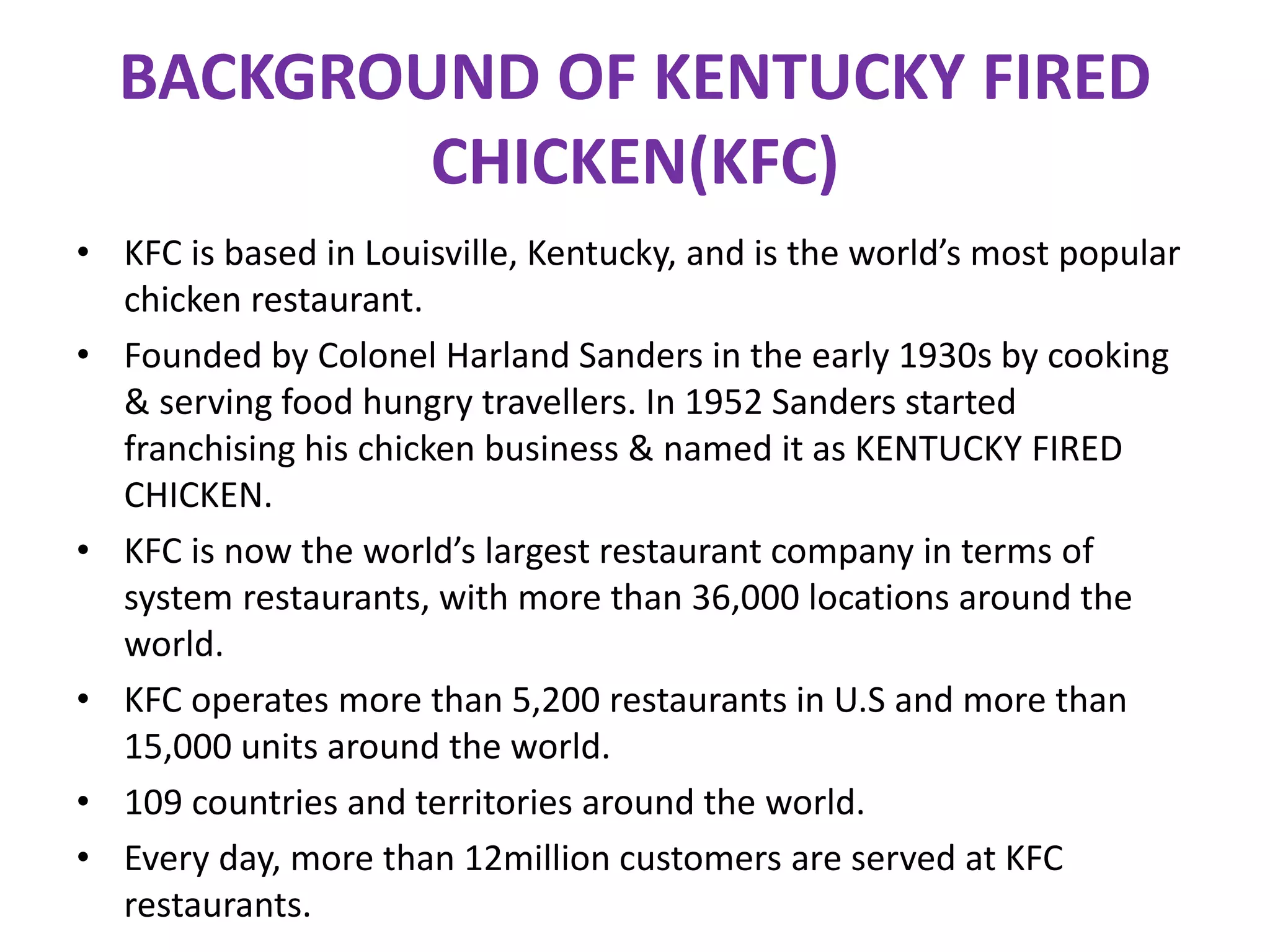 Case study on KFC | PPTX