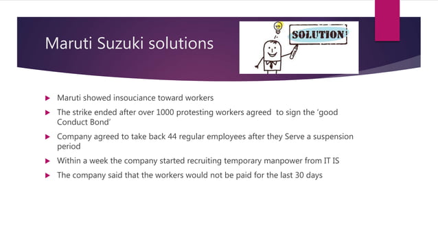 Case study on labour unrest at maruti suzuki | PPTX
