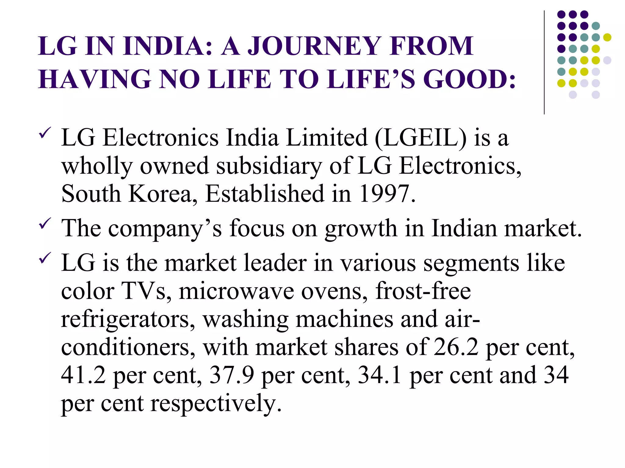Case study on LG (Life Good) | PPT