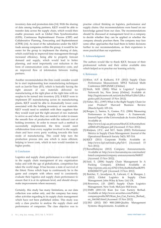 Case study on logistics performance | PDF