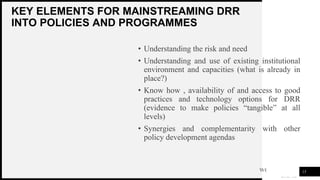 Case study on Mainstreaming DRR | PDF