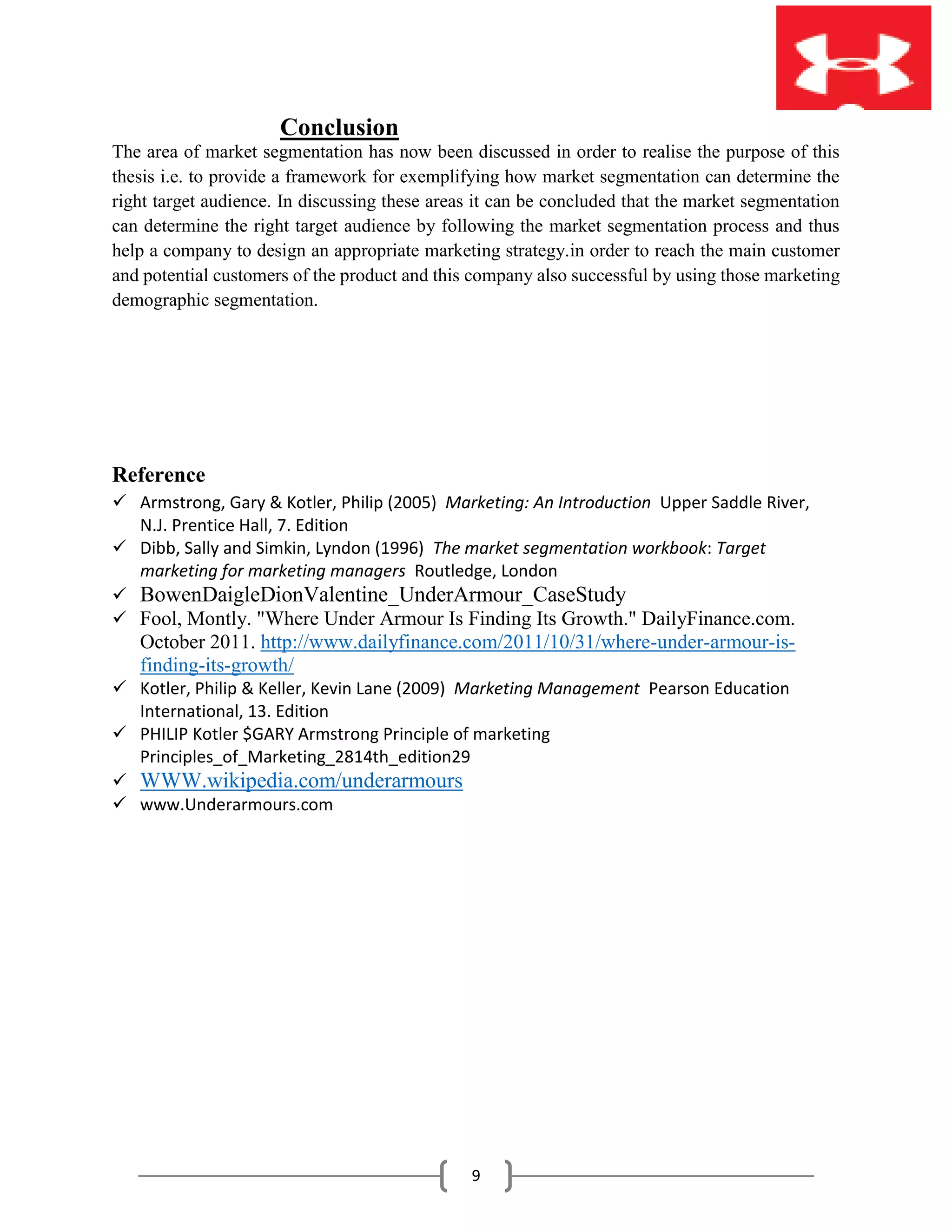 Case study on market segmentation | PDF