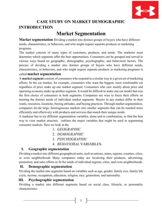 Case study on market segmentation | PDF