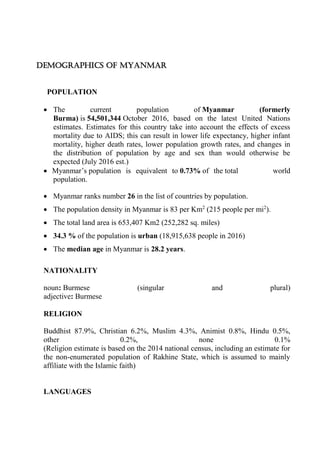 Case study on myanmar: Rabindra Bharati University | PDF