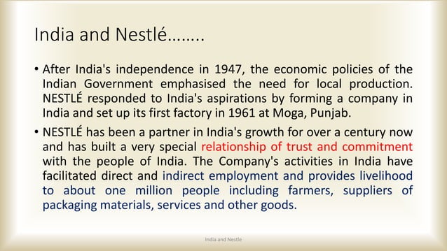 Case study on Nestle | PPTX | Large Business | Business