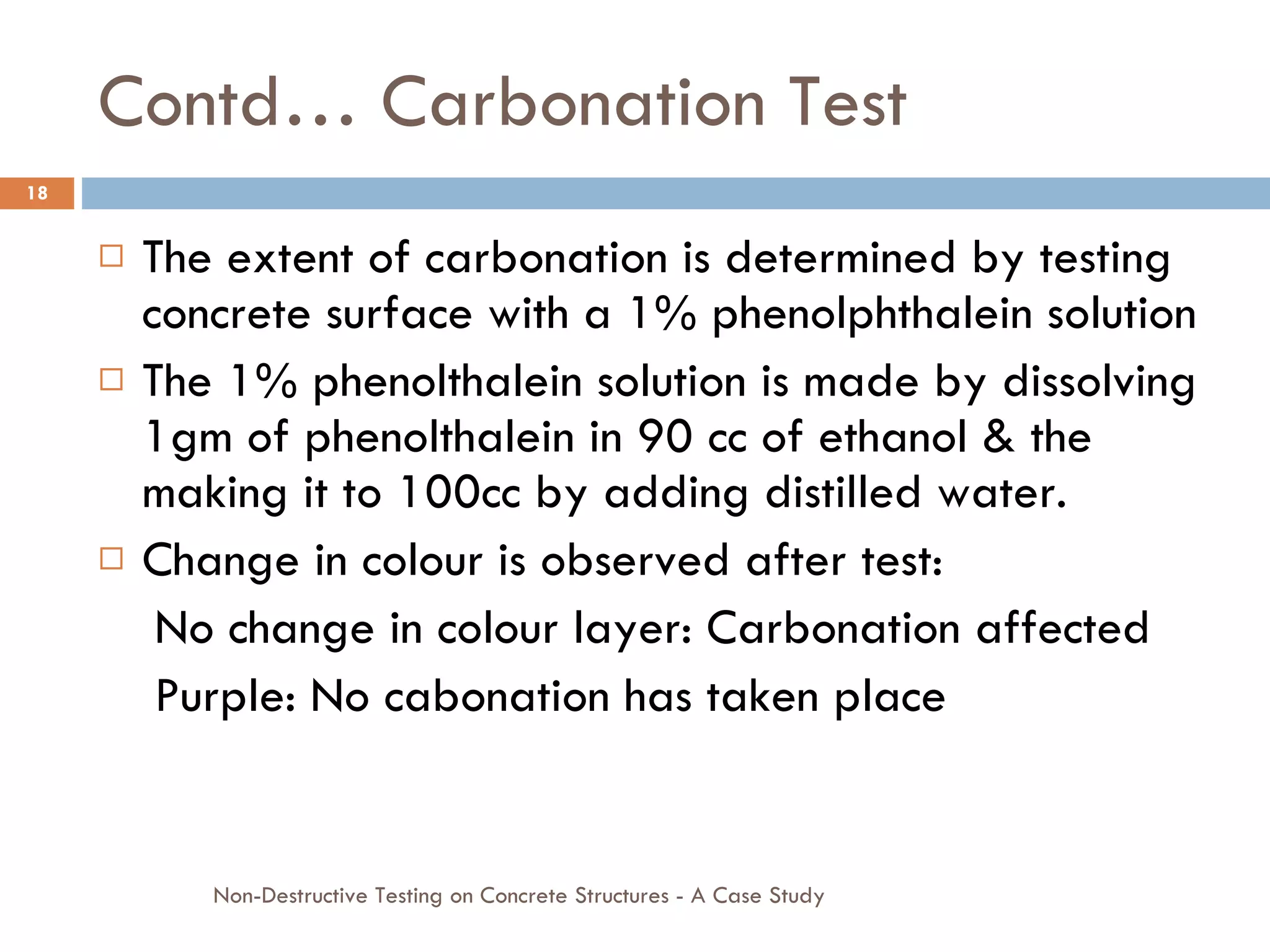 Case study on non destructive testing on concrete structures | PPT