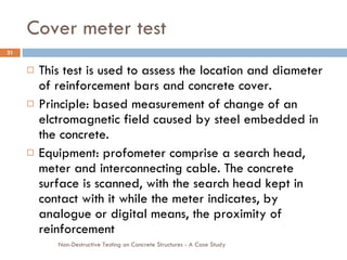 Case study on non destructive testing on concrete structures | PPT