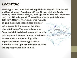 Case study on noyyal river basin | PPTX