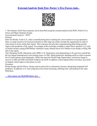 Case Study On Nucor Corp | PDF