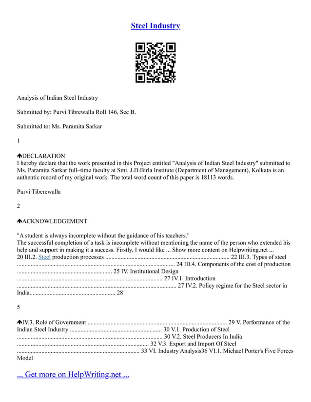 Case Study On Nucor Corp | PDF