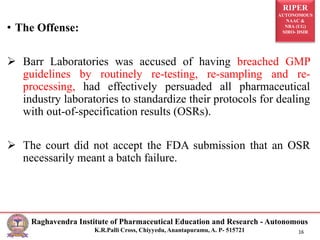 Case study on Out of Specification (OOS). | PPTX