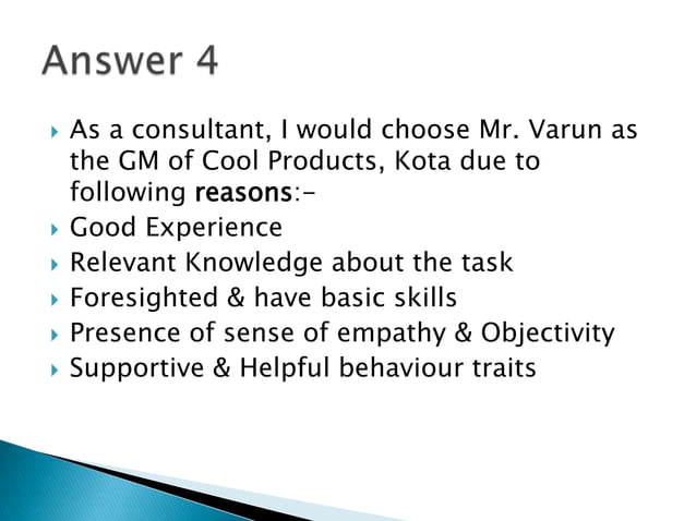 Case Study On Organizational Behaviour Pptx