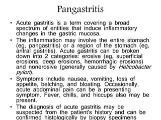 Case study on pangastritis with pancreatitis | PPT