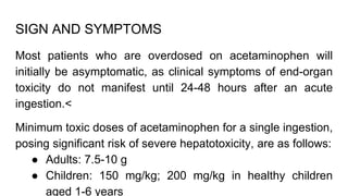Case study on paracetamol poisoning(Acetaminophen toxicity) | PPTX