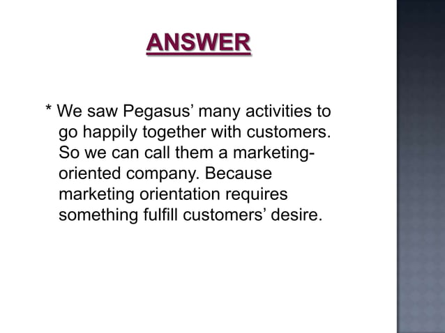 Case study on pegasus airlines | PPTX