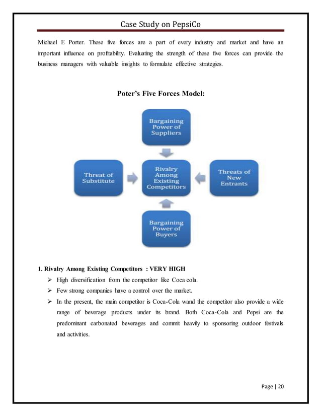 Case study on pepsi co | DOCX