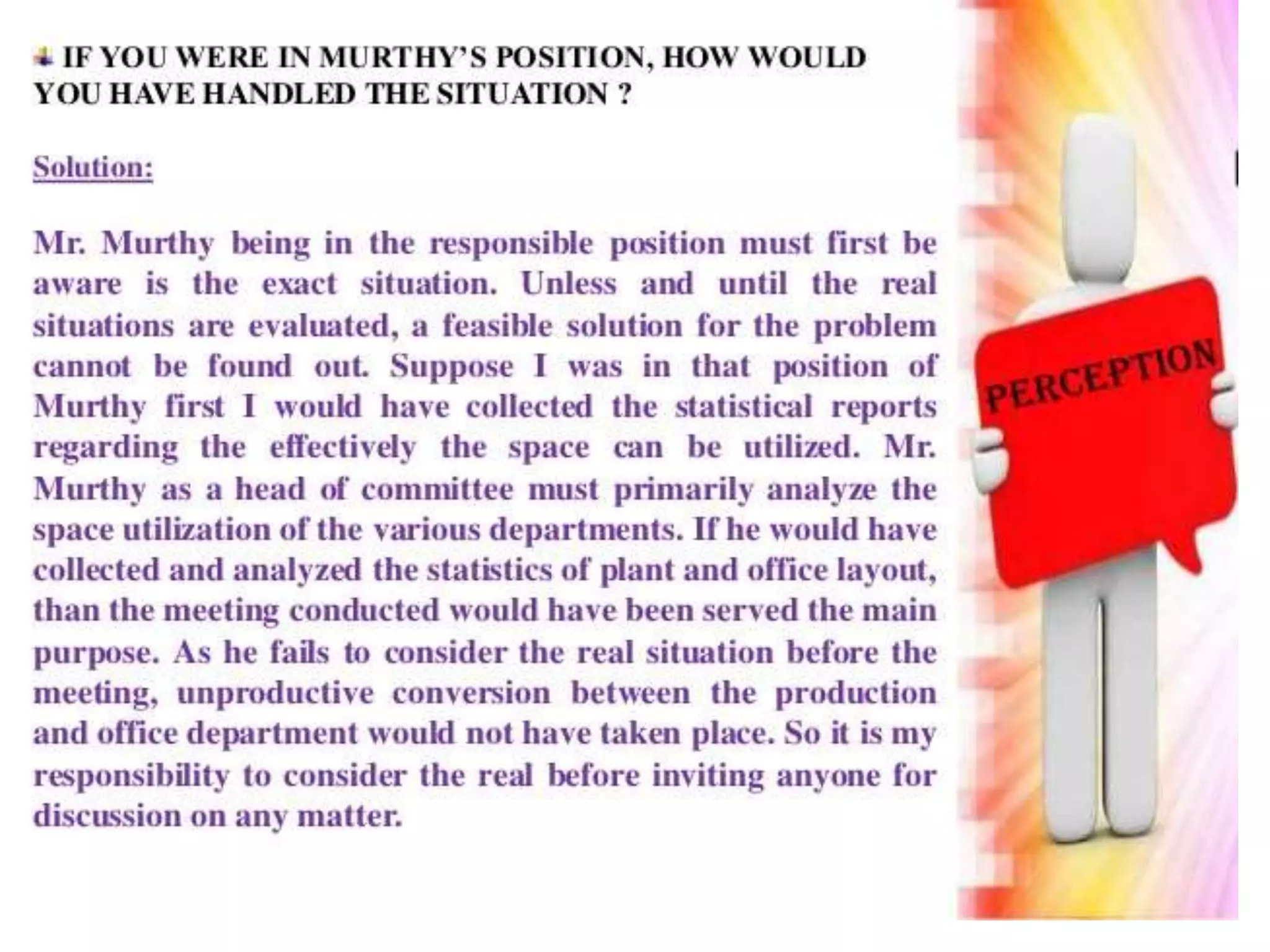 Case study on perception | PPTX