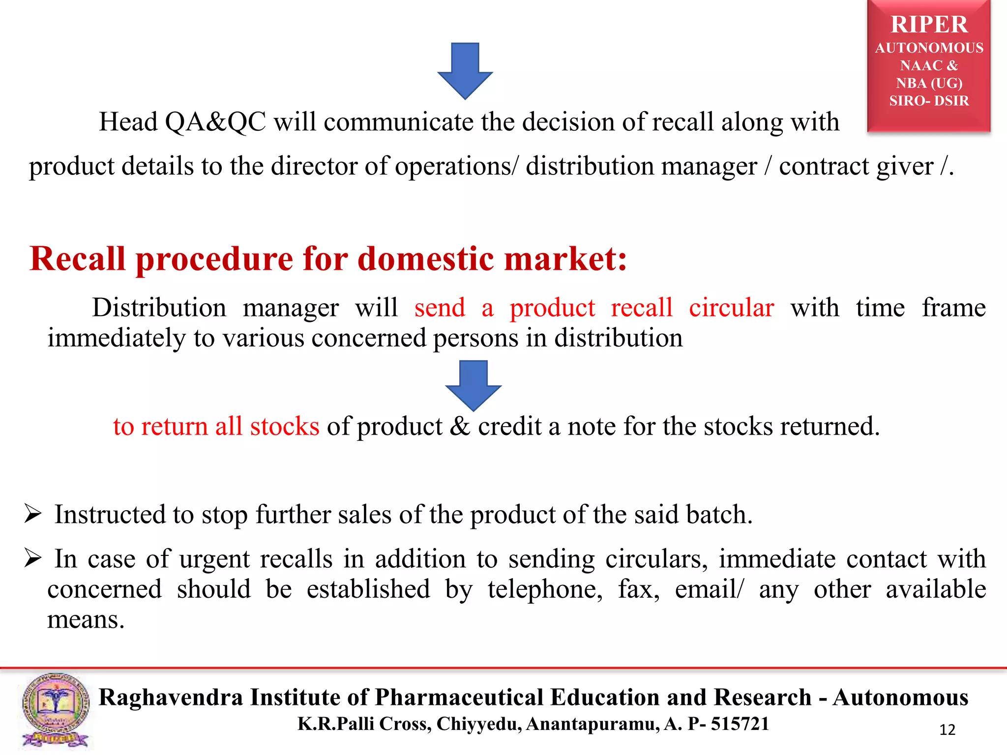 Case study on product recall | PPTX
